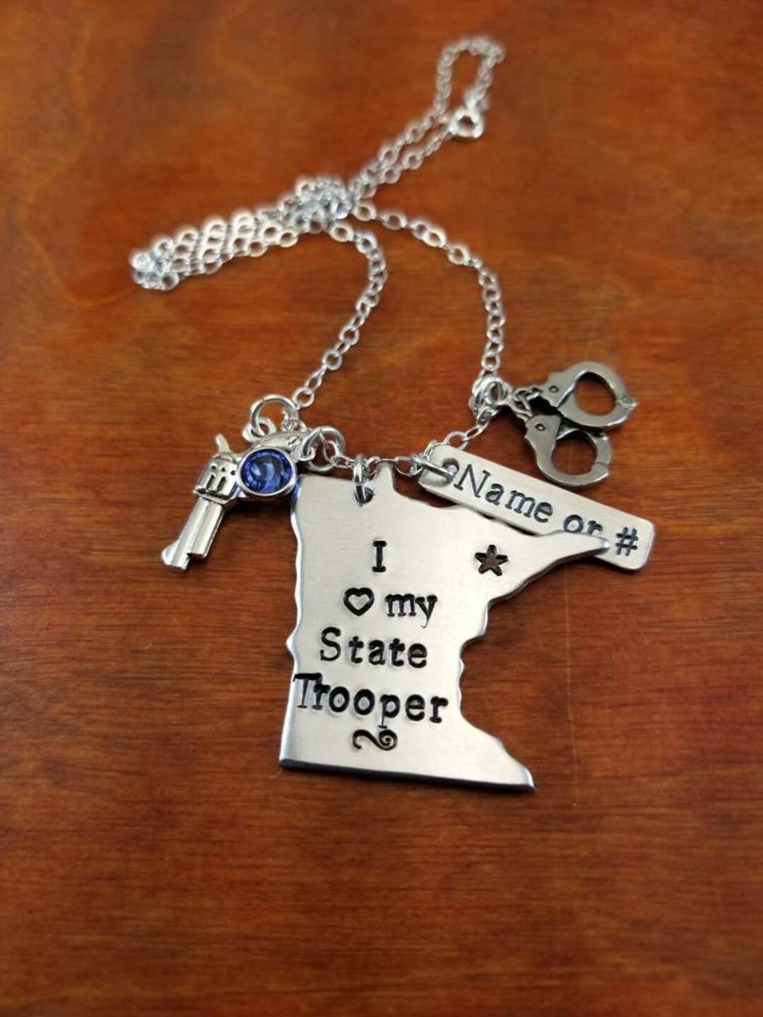 Minnesota State Trooper Wife Necklace Correctional Officer - Etsy
