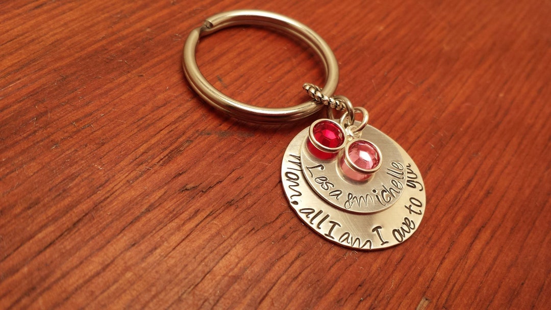 Mom Key Chain Mothers Day Gift, Best Mom Appreciation, Birthstone ...