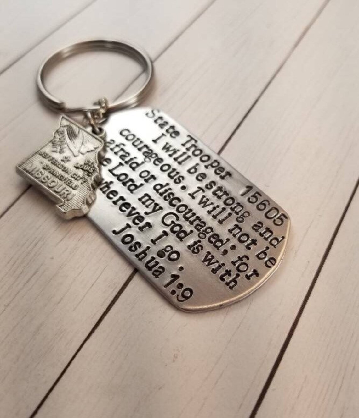 Missouri State Trooper Key Chain Joshua 1:9 State Trooper | Etsy