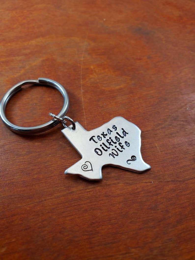 Texas Oilfield Wife Key Chain Texas Oilfield Gift Oilfield | Etsy