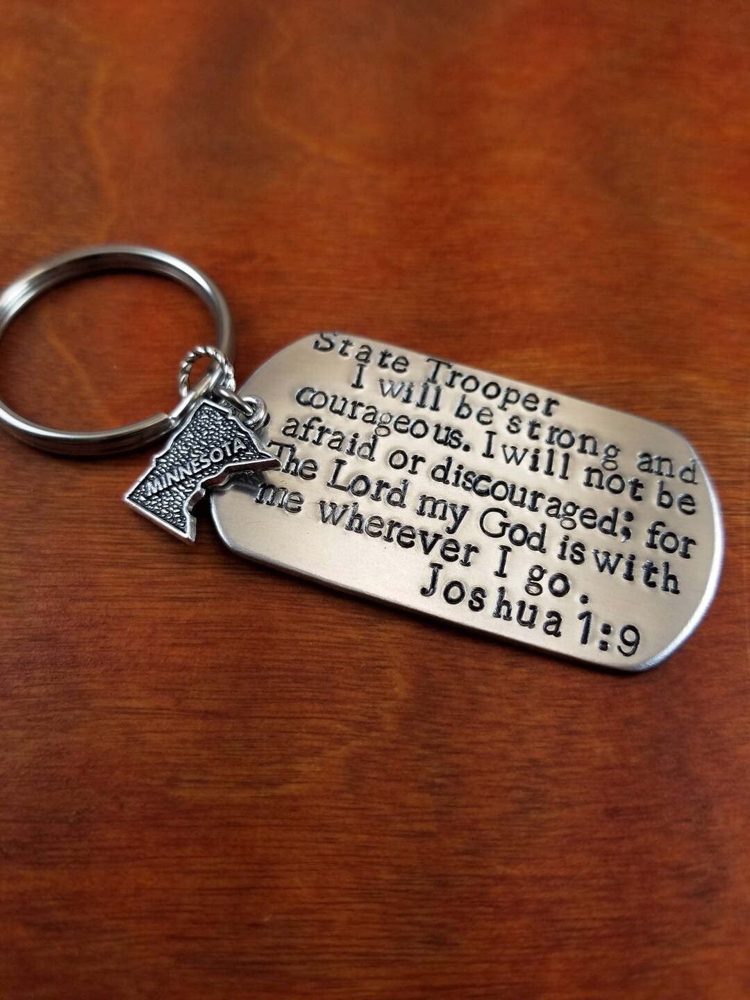 Minnesota State Trooper Key Chain, Joshua 1:9, State Trooper Prayer ...