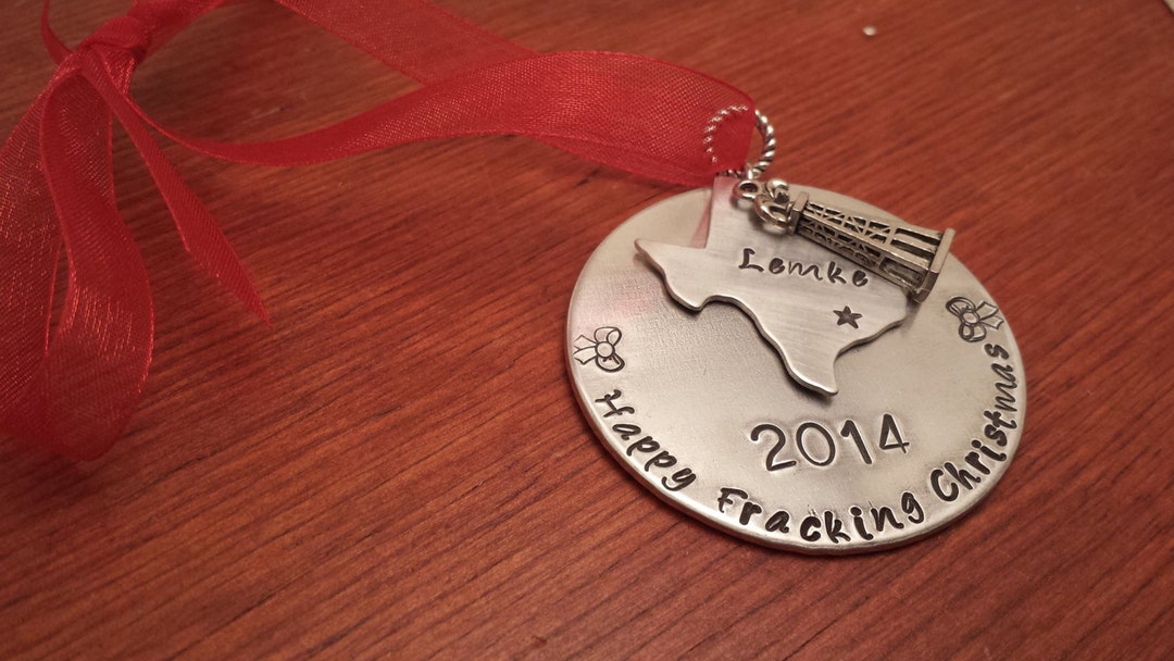 Oilfield Christmas Ornament, Happy Fracking Christmas, Oilfield Family ...