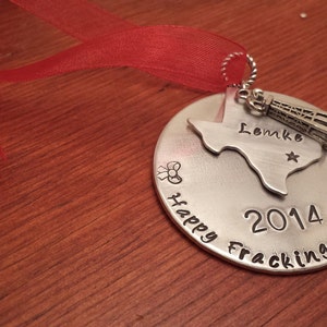 Oilfield Christmas Ornament, Happy Fracking Christmas, Oilfield Family ...