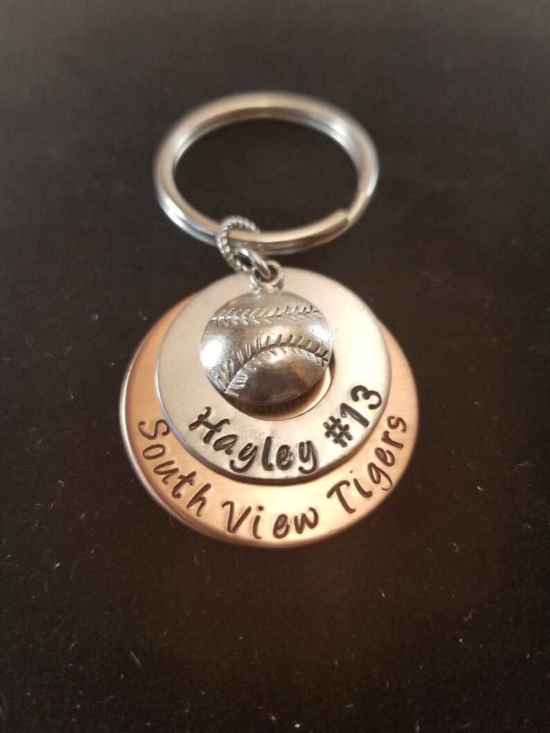 Softball Player Key Chain, Sports Gift, Softball Team, Team Pride ...