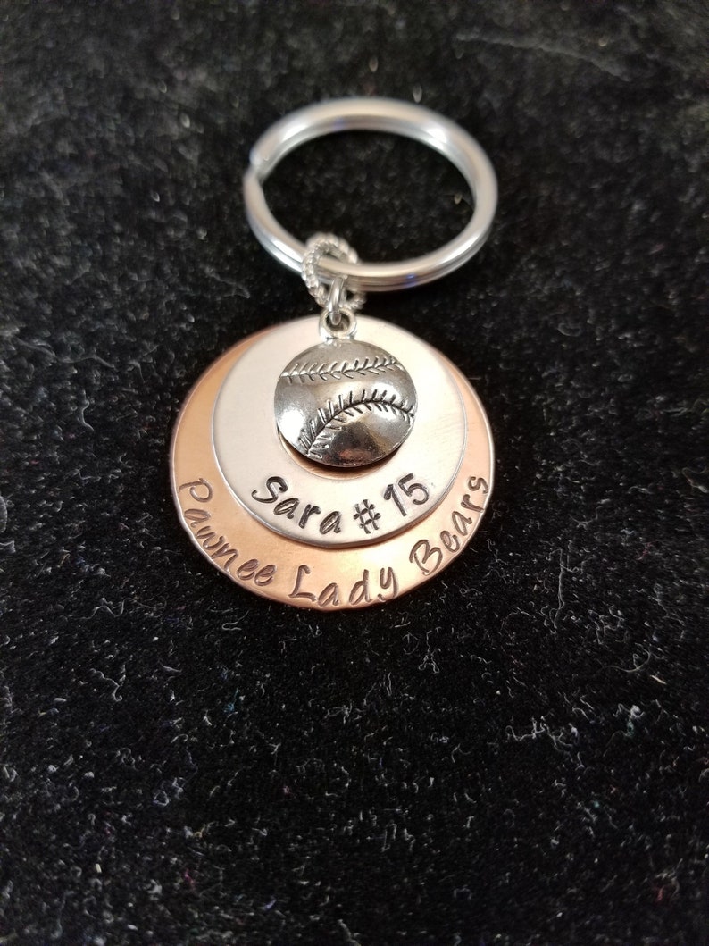 Softball Player Key Chain, Sports Gift, Softball Team, Team Pride ...