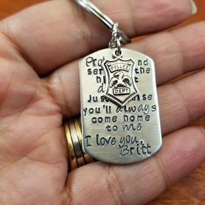 Police Officer Key Chain Protect and Serve, Policeman Gift, LEO ...