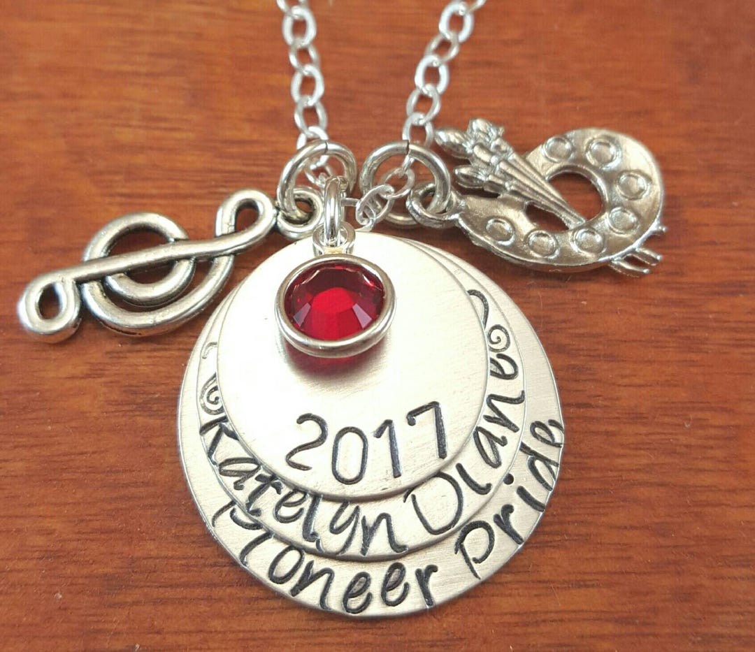 Graduation Necklace Gift, Graduating Class, Class of 2020, Birthstone ...