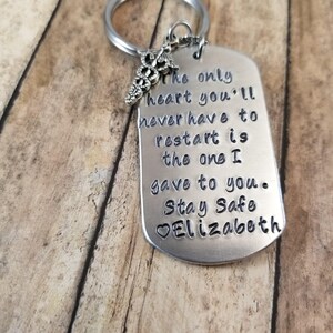 Paramedic First Responder Key Chain, EMT Be Safe Gift, Thin White Line ...