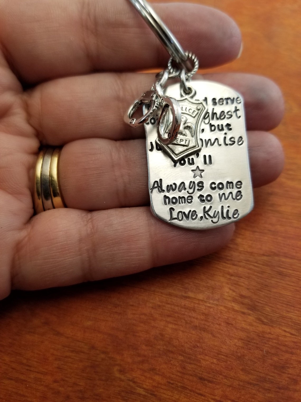 Police Protect and Serve Key Chain Policeman Gift Police Key - Etsy