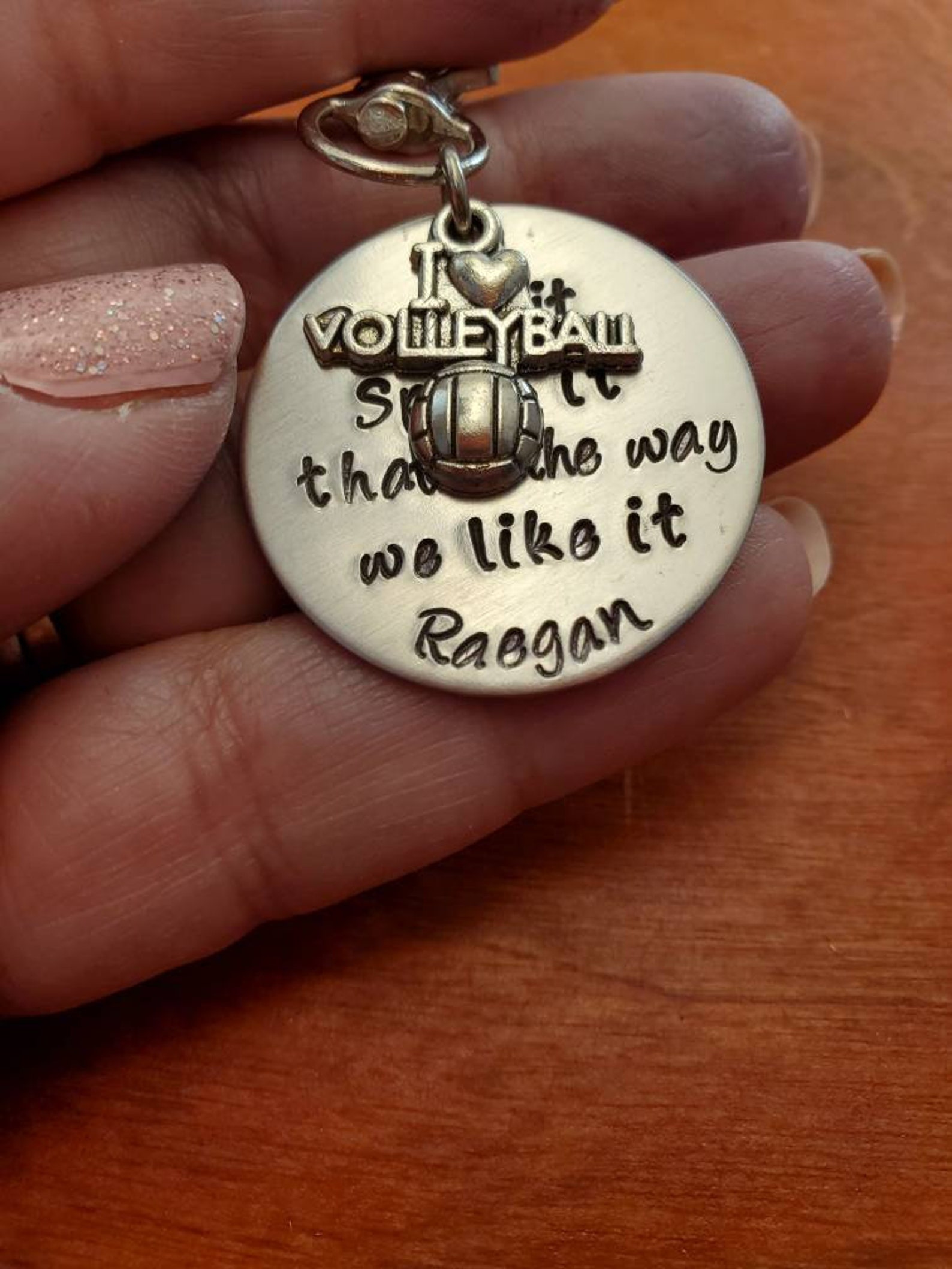 Volleyball Key Chain, Bump It Spike It, Volleyball Player Key Chain ...