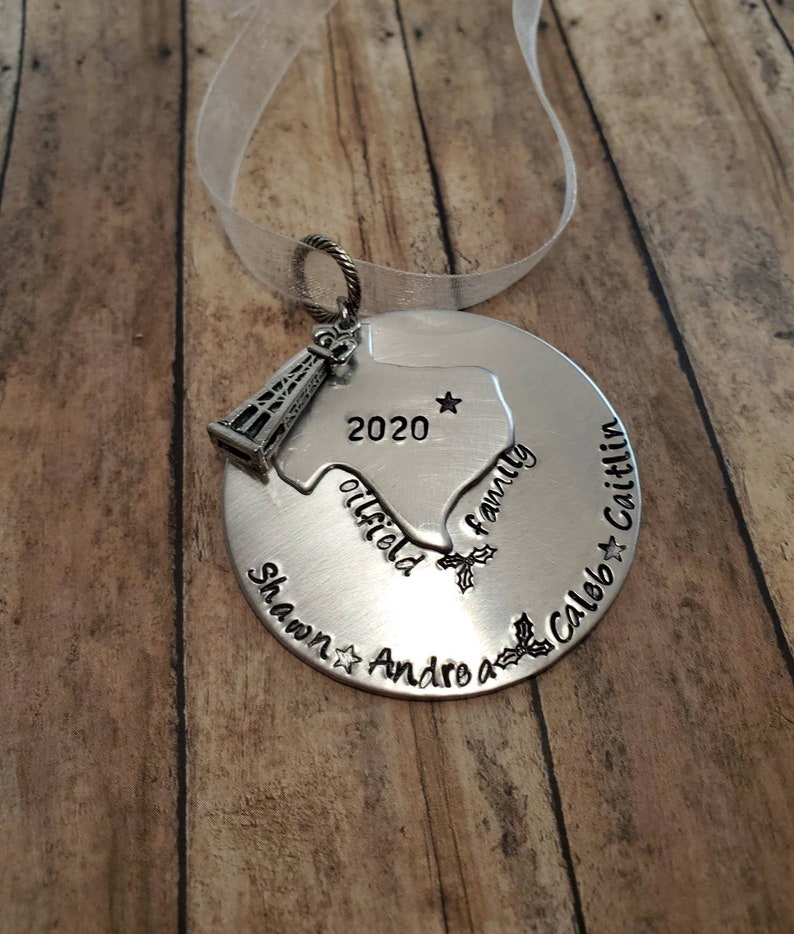 Personalized Texas Oilfield Christmas Ornament Oilfield - Etsy