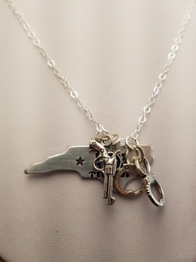 Hand Stamped Personalized North Carolina State Trooper Wife - Etsy