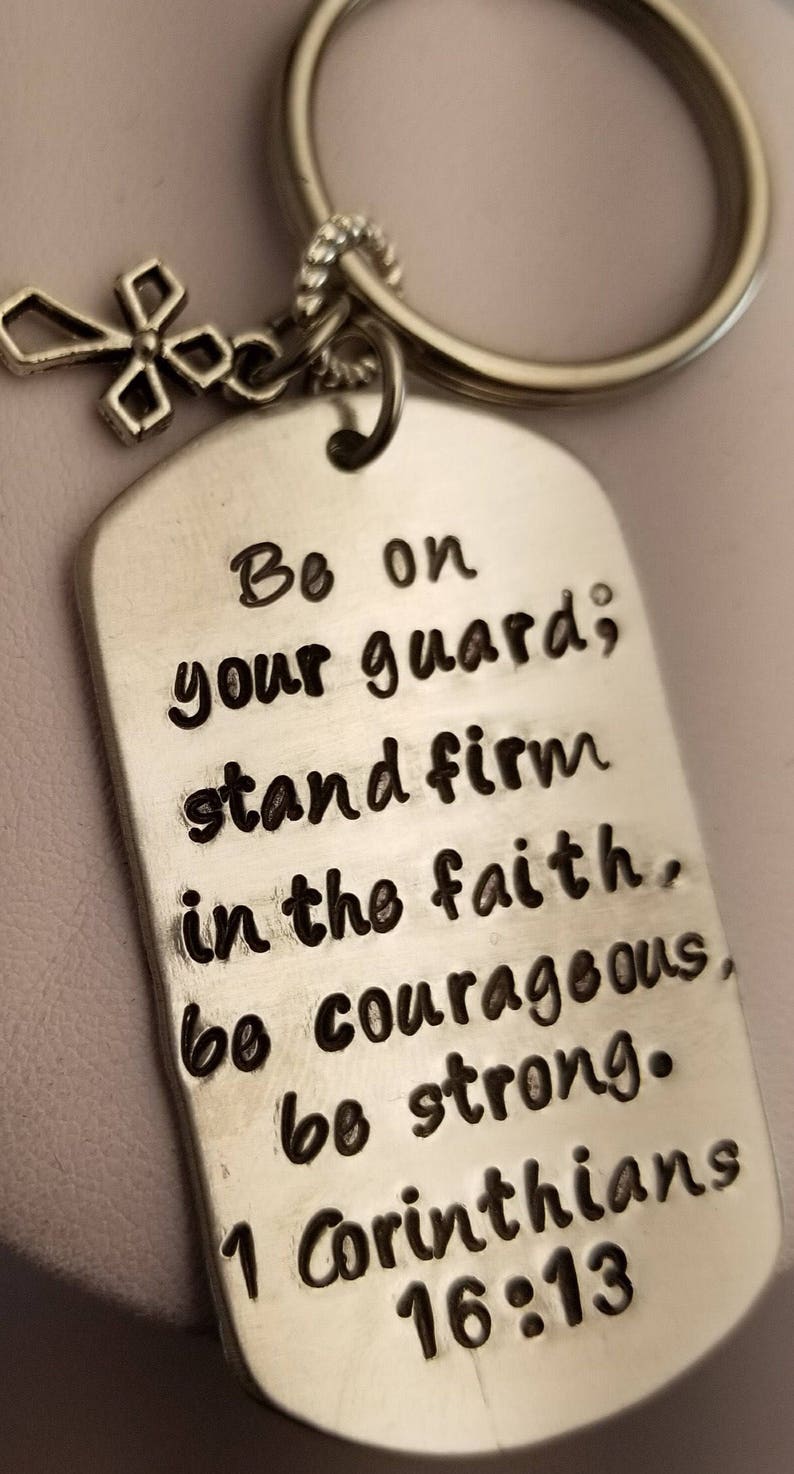 1 Corinthians 16:13 Christian Key Chain - Etsy