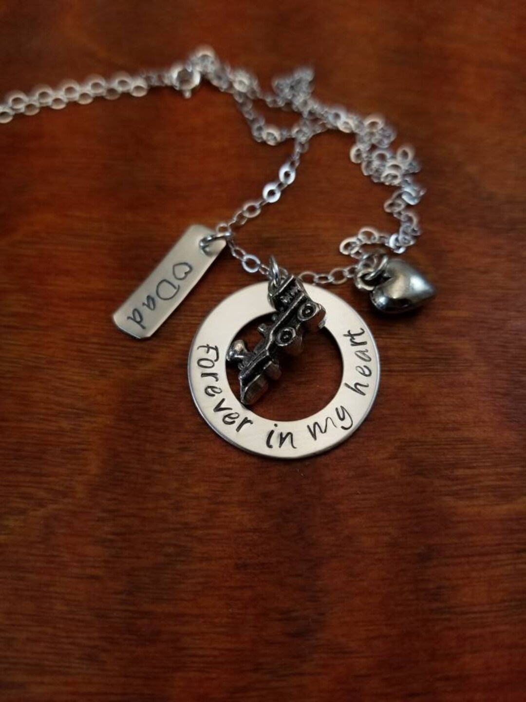Railroad Memorial Necklace, Train Jewelry, Train Always in My Heart ...