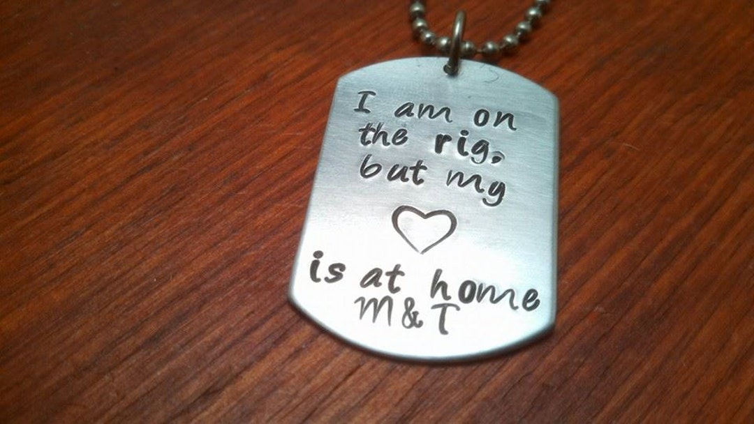 Oilfield Necklace, I Am on the Rig but My Heart is at Home, Oilfield ...
