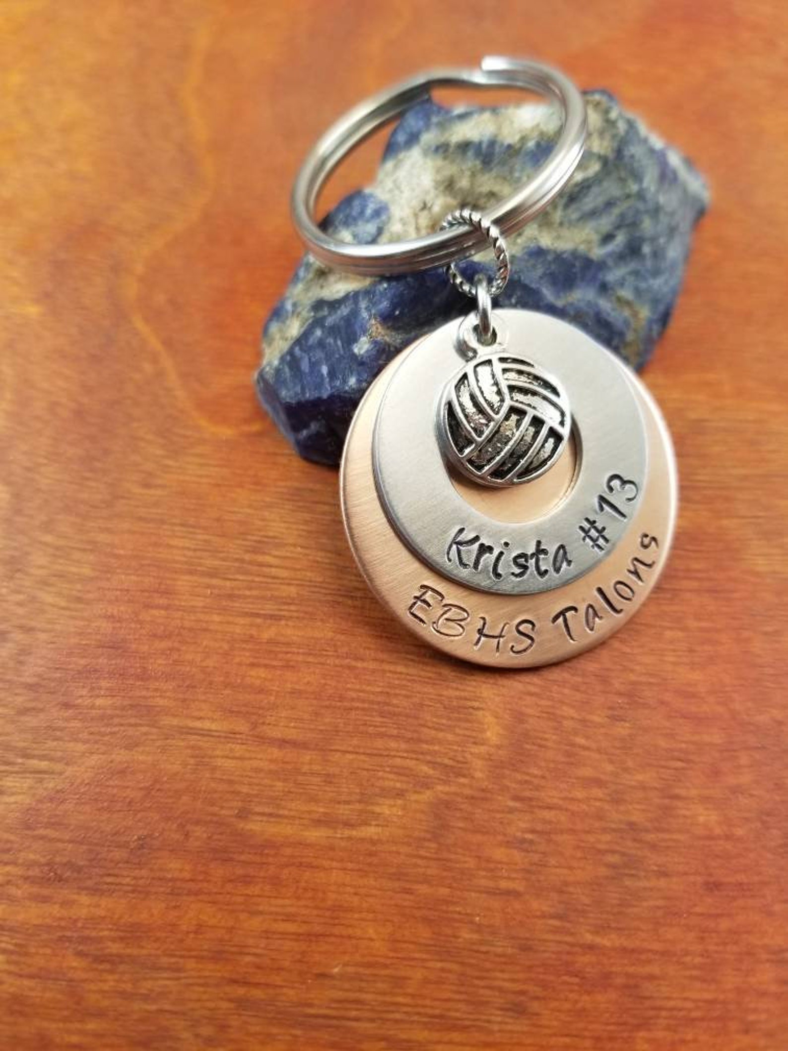 Volleyball Player Key Chain Volleyball Team Gift Hand | Etsy