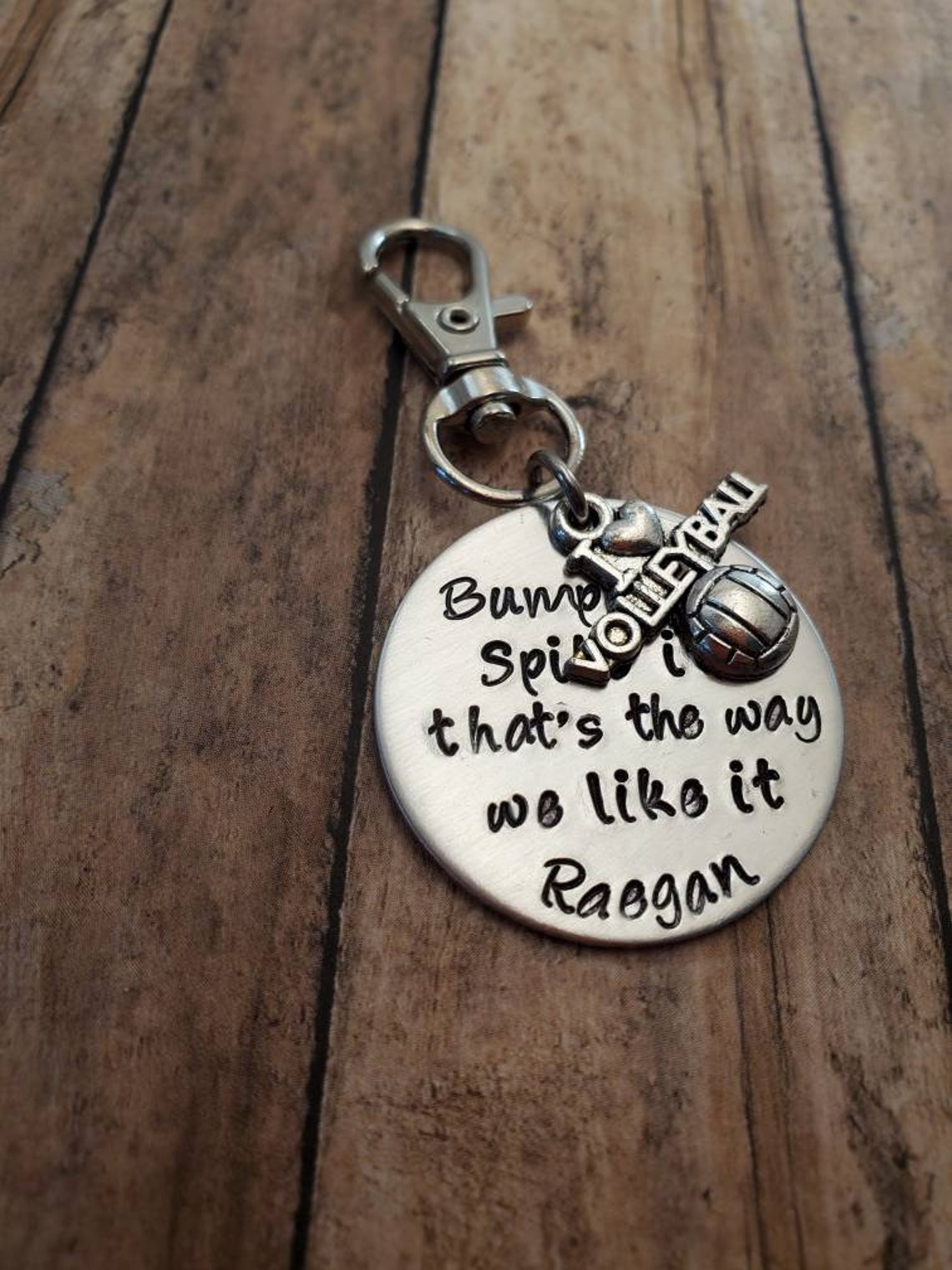 Volleyball Key Chain, Bump It Spike It, Volleyball Player Key Chain ...