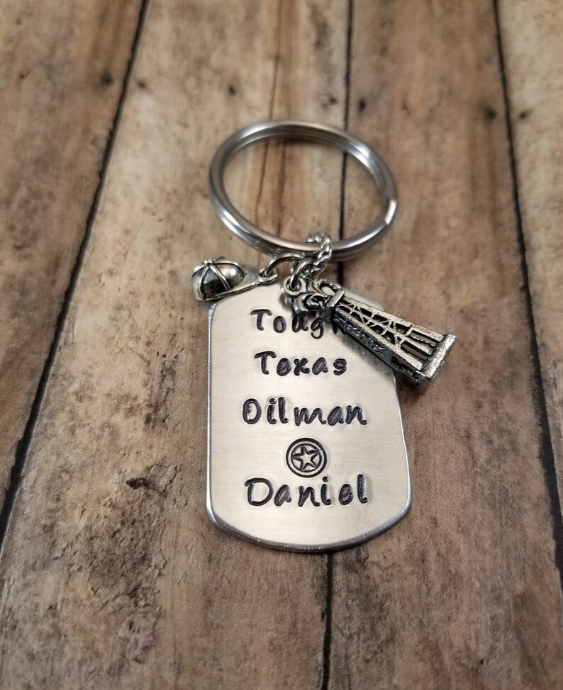 Texas Oilfield key chain Tough Texas oilman Oilfield gift | Etsy