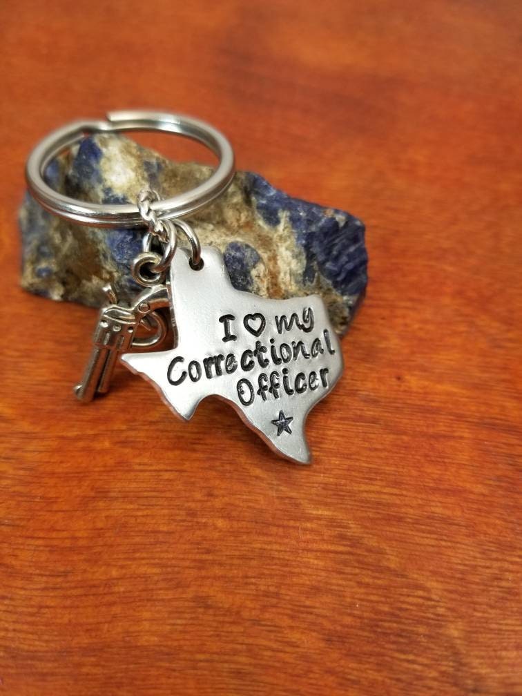 Texas Correctional officer wife key chain Police officer wife | Etsy