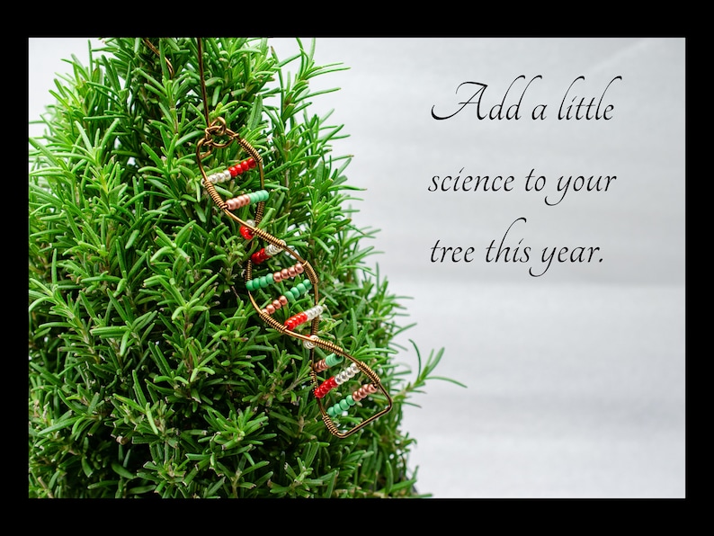DNA Ornament, Science Christmas Art, Educational, Biology Gift, Gift ...