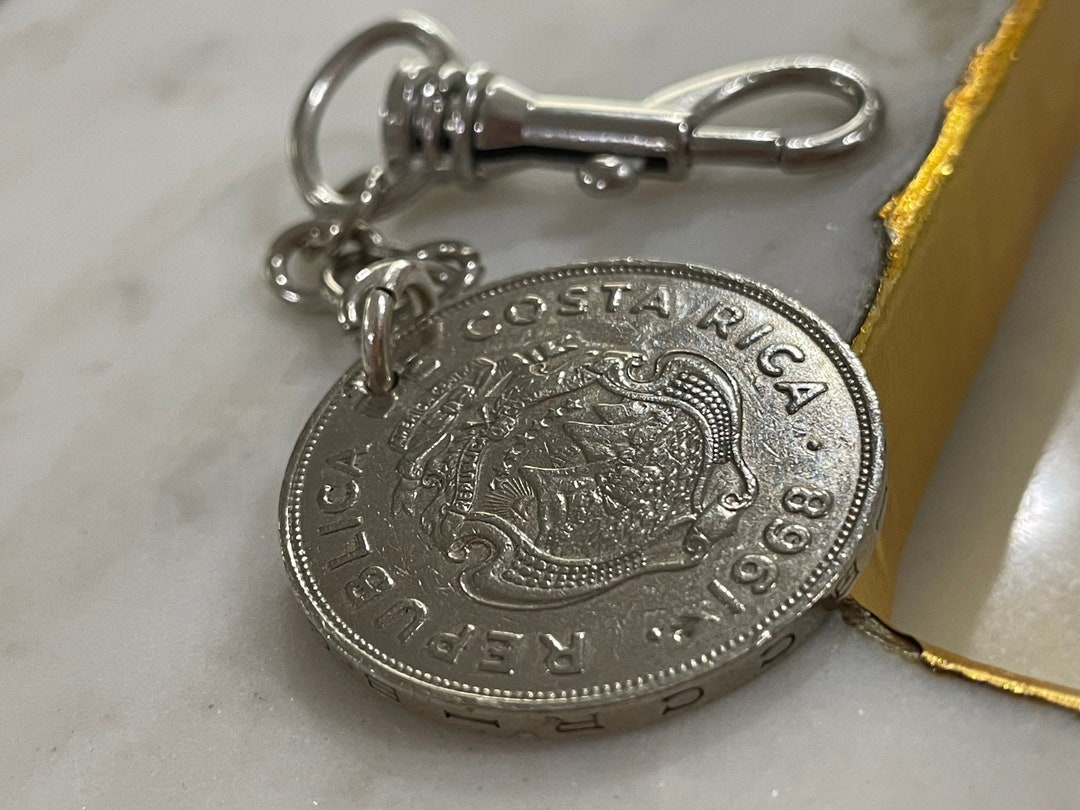 Vintage Costa Rica Coin Key Chain / Clip / Purse Pull / QTY 1 - Etsy