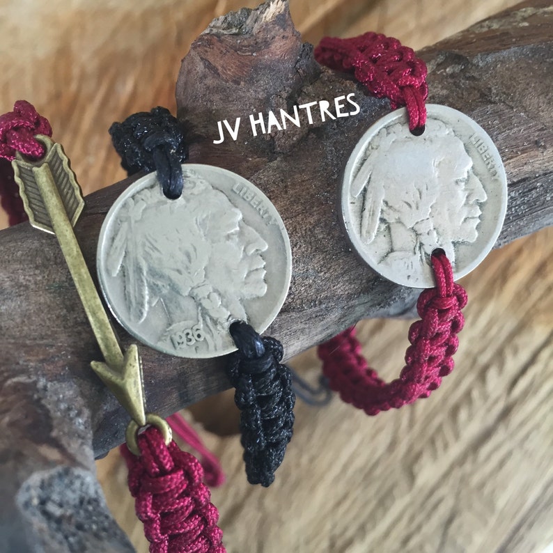 Mens / Unisex / FSU Buffalo Nickel Coin Macrame Adjustable - Etsy