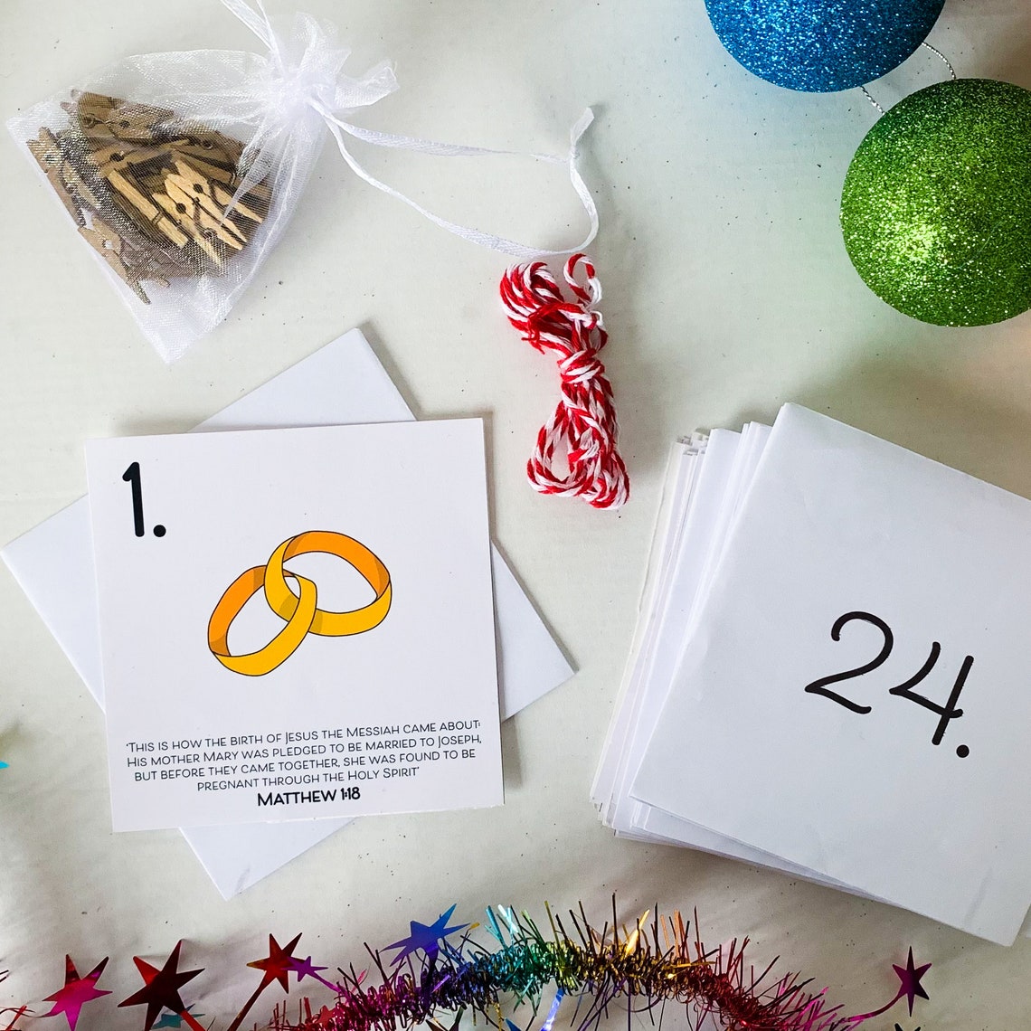 Nativity Story Advent Calendar: Bible Verse Christmas Countdown - Etsy