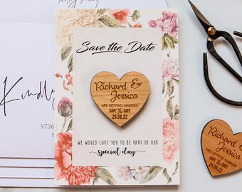 Save the Date Magnet Cards Wedding Invitation Rustic | Etsy UK