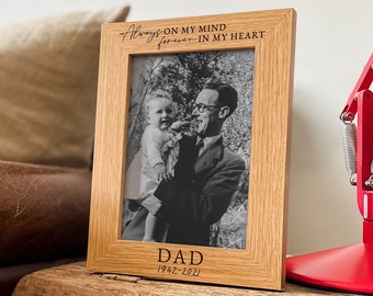 Loss of Dad Gift / Loss of Father Memorial Picture Frame / - Etsy