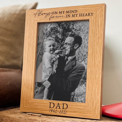 Dad Memorial Picture Frame Loss of Father Gift Father - Etsy
