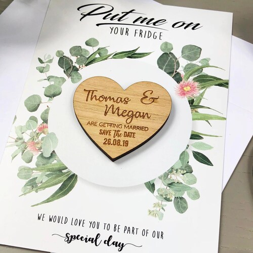 Fall Save the Date Magnet With Cards Wedding Maple Leaf - Etsy