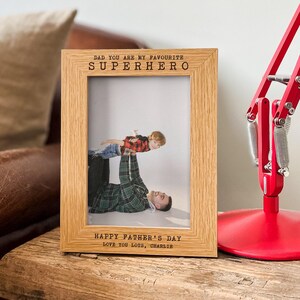 Superhero Dad Picture Frame | Personalized Father's Day Gift | Best ...