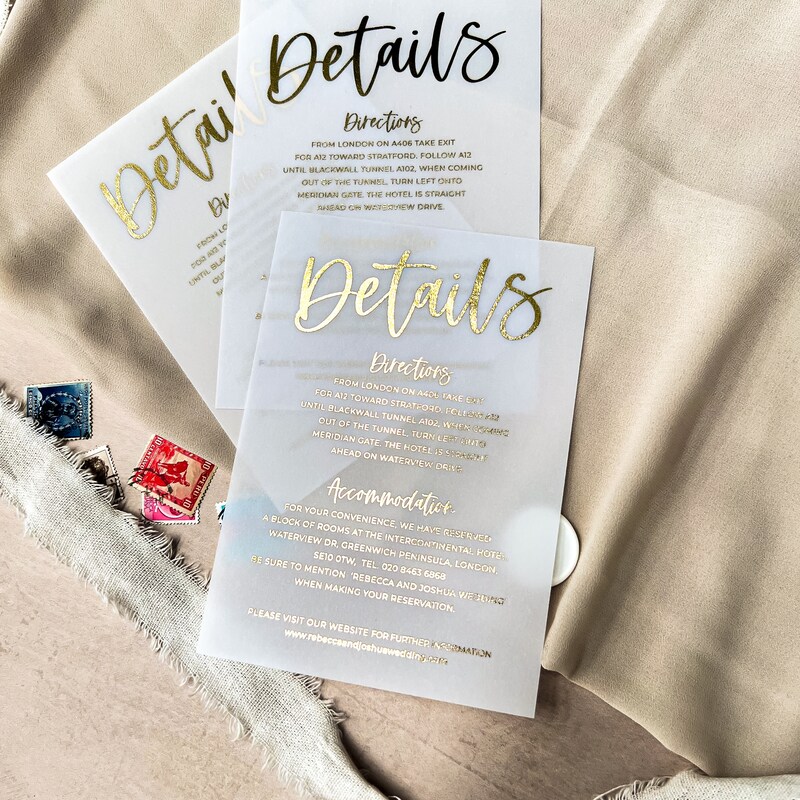 Invitation Insert - Etsy