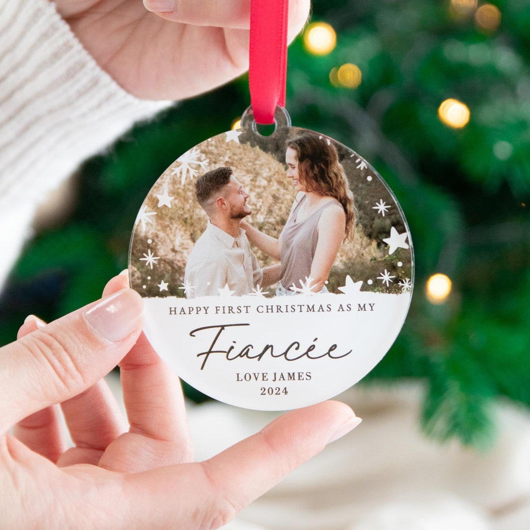 First Christmas as Fiancée Ornament 2024, Engagement Xmas Keepsake ...
