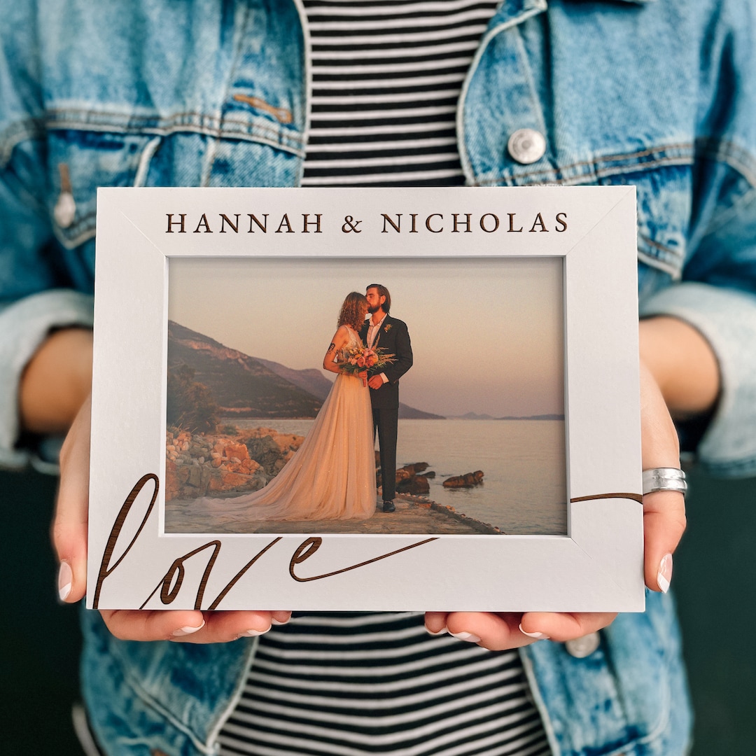 Personalised Couple Christmas Gift Photo Frame, Engagement Couple Gifts ...