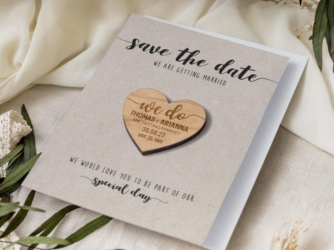 Save the Date Magnets Cards | Wedding Invitations, Rustic Magnet ...