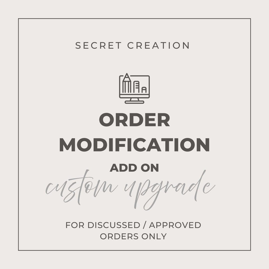 Secret Creation - Order Modification - Add ON Listing - Etsy