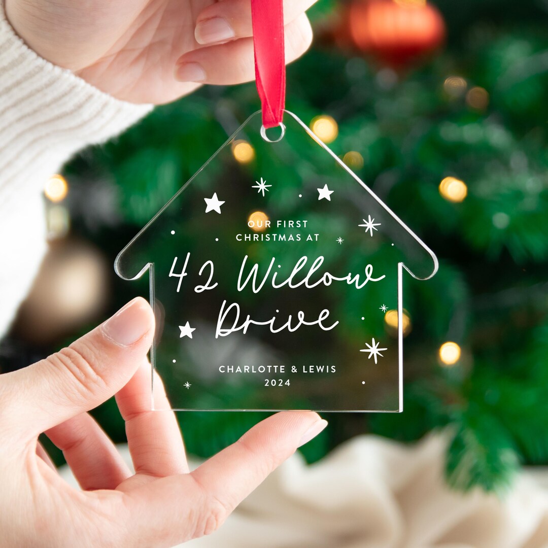 Personalised First Home Bauble, New Home Ornament, Housewarming Gift - Etsy