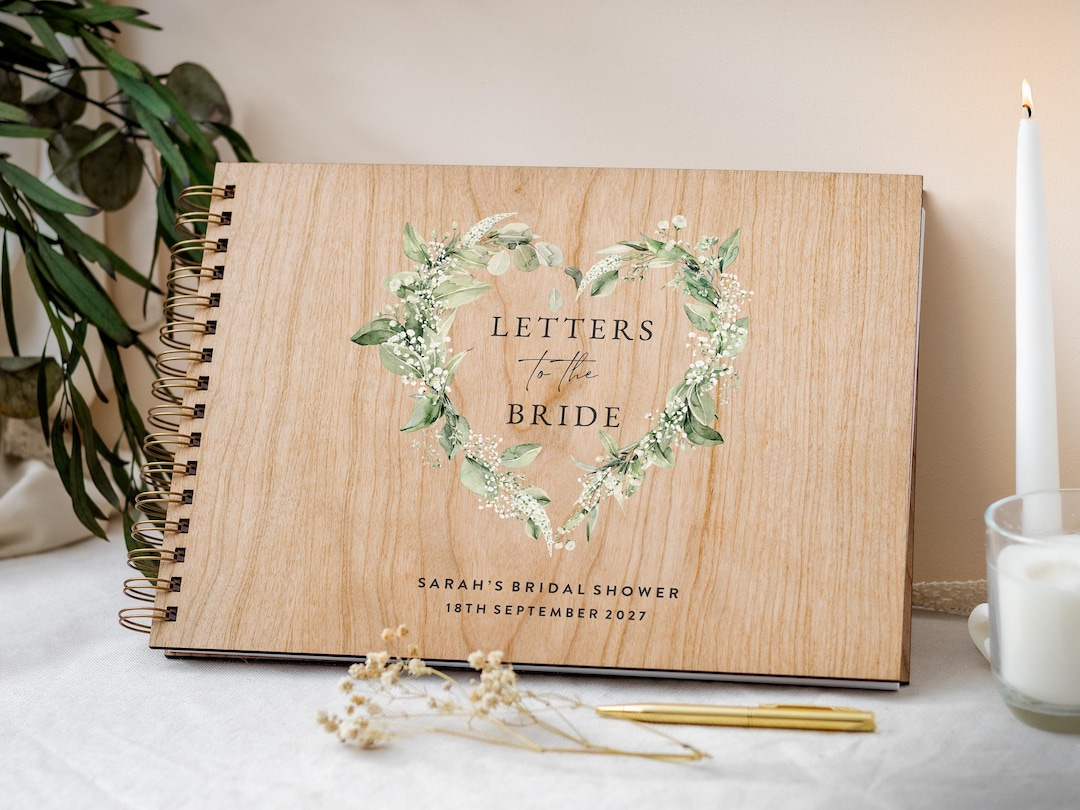 Custom Letters to the Bride Book, Bachelorette Bridal Shower Gift ...