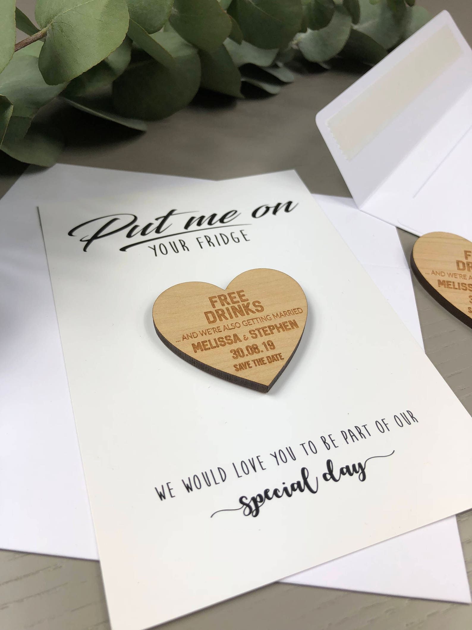 Save the Date Magnet Cards Wedding Invitation Rustic - Etsy UK