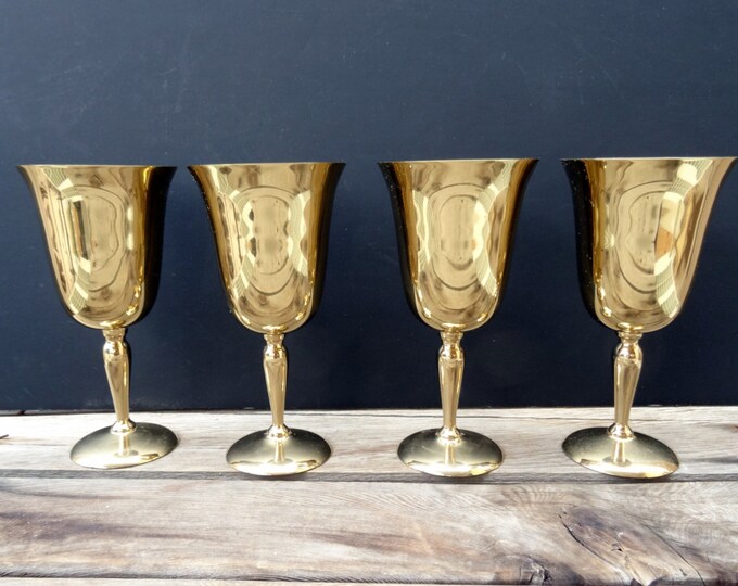 Vintage 4 DIRILYTE Dirigold Wine Goblets Regal Pattern - Etsy