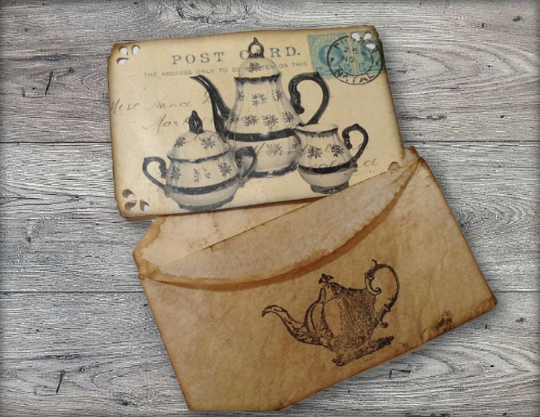 Coffee Filter Envelope With Tea Journal Card for Journals - Etsy
