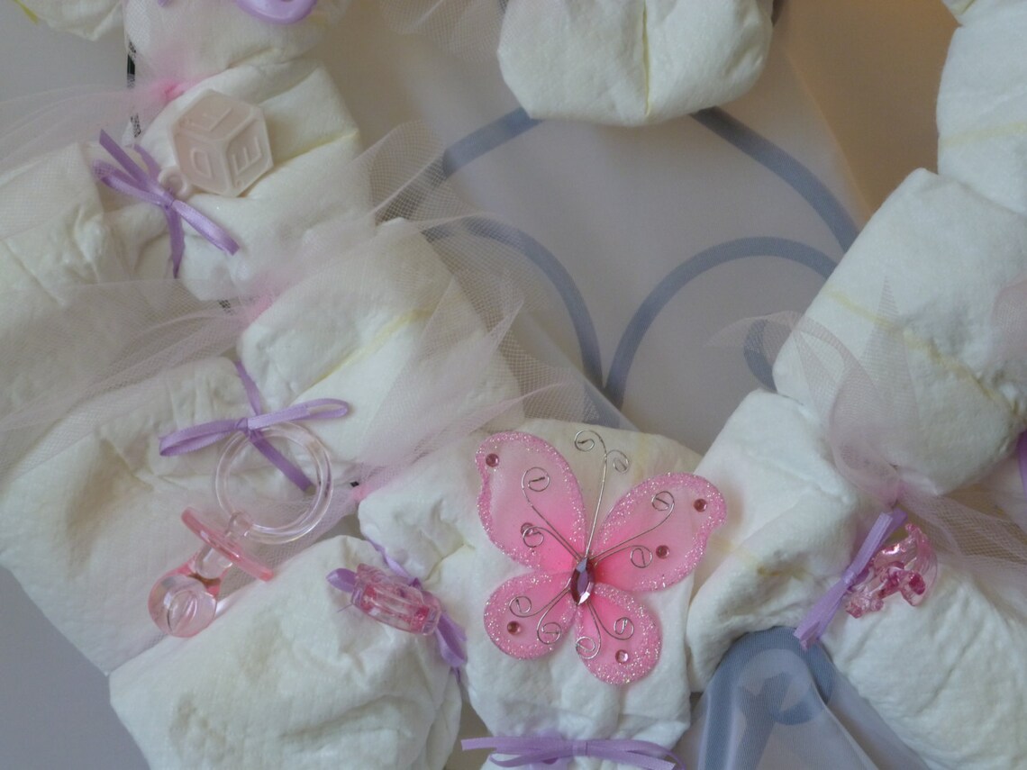 Heart diaper wreath | Etsy
