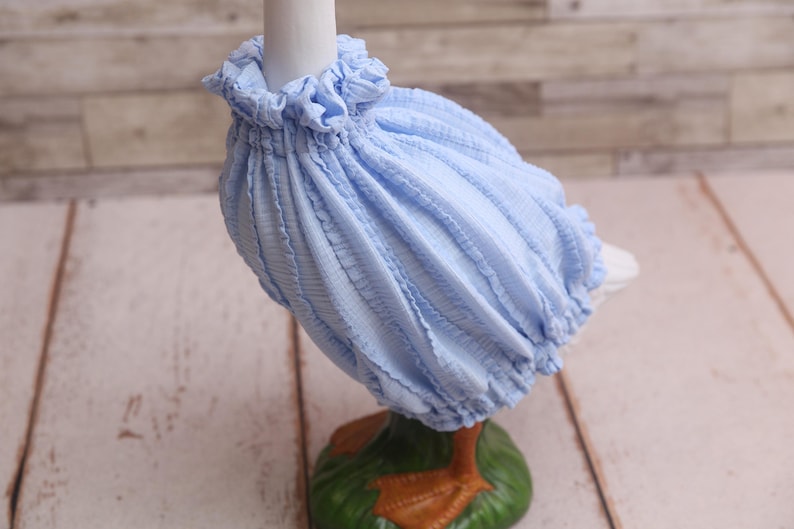 Blue Ruffles Goose Outfit: Porch Geese Clothes, Made to Order - Etsy