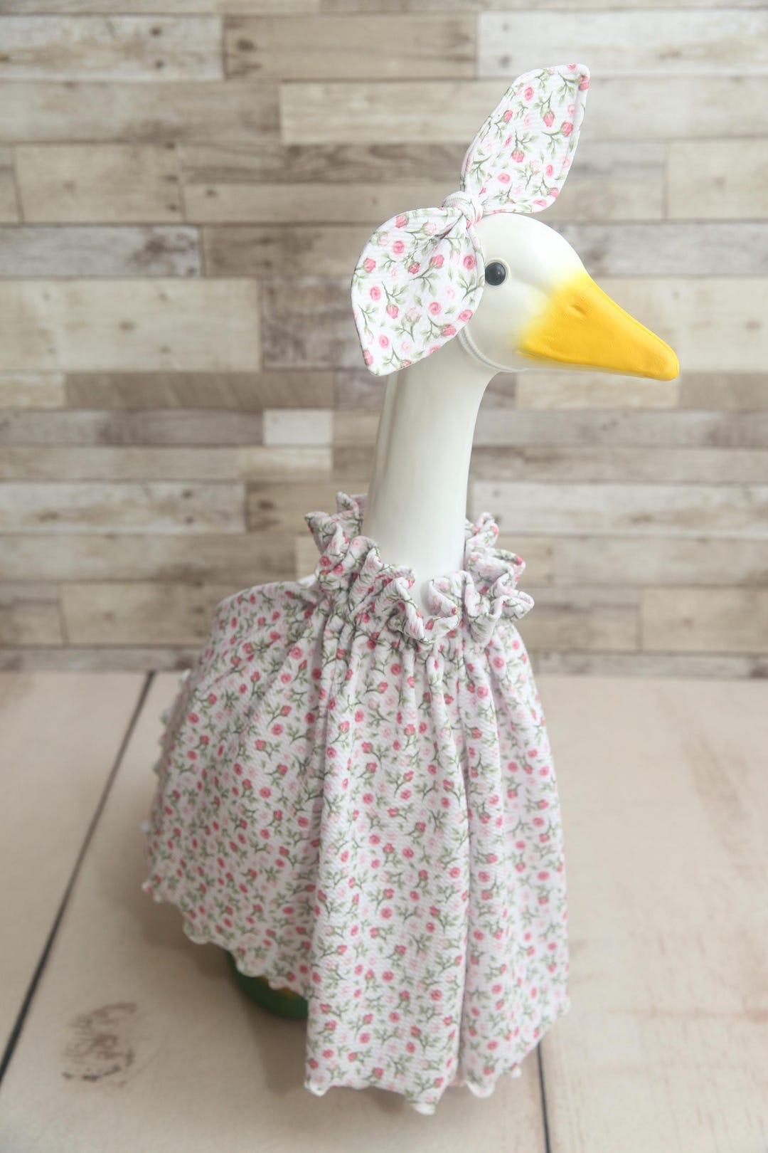 White Rose Outfit and Bow Goose Outfit: Porch Geese Clothes, Made to ...