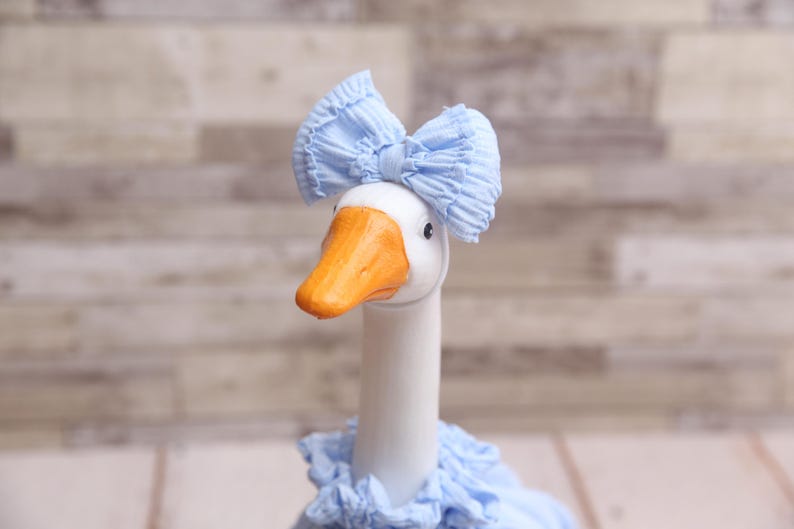 Blue Ruffles Goose Outfit: Porch Geese Clothes, Made to Order - Etsy