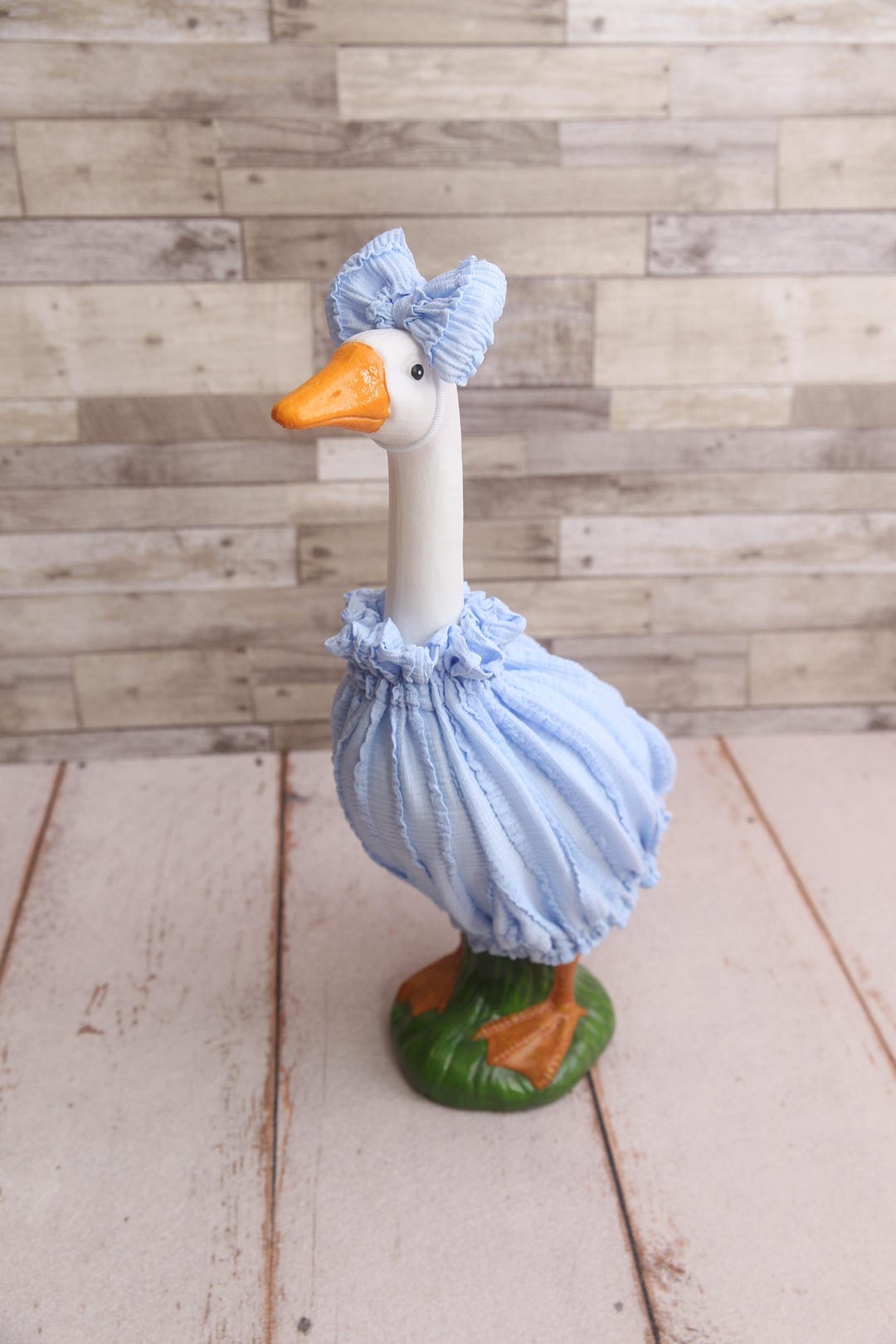 Blue Ruffles Goose Outfit: Porch Geese Clothes, Made to Order - Etsy