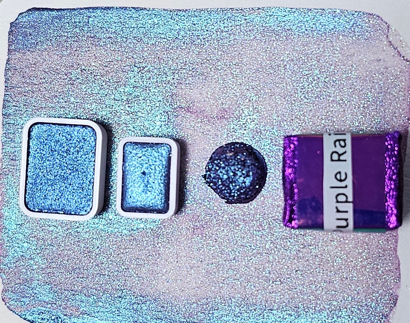 Purple Rain / Paint Drop Card / Handmade Watercolor Paint - Etsy