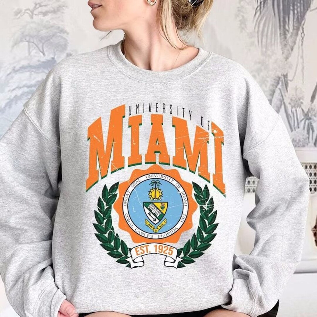 University of Miami Shirt, Vintage University of Miami Shirt ...