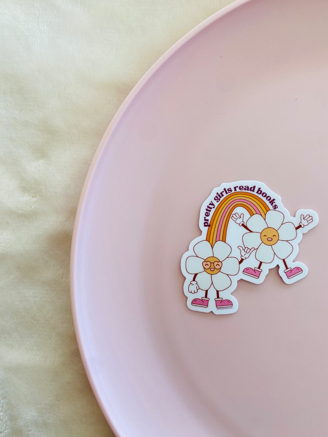 Pretty Girls Read Books Sticker | Vinyl Sticker, Laptop Sticker, Book ...